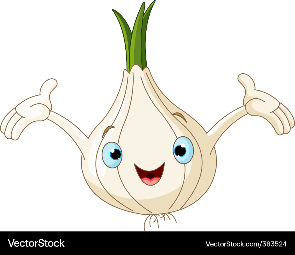 Cartoon onion Royalty Free Vector Image - VectorStock