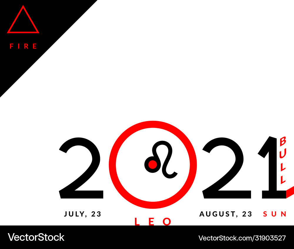 Leo zodiacal sign inside ruler planet Royalty Free Vector
