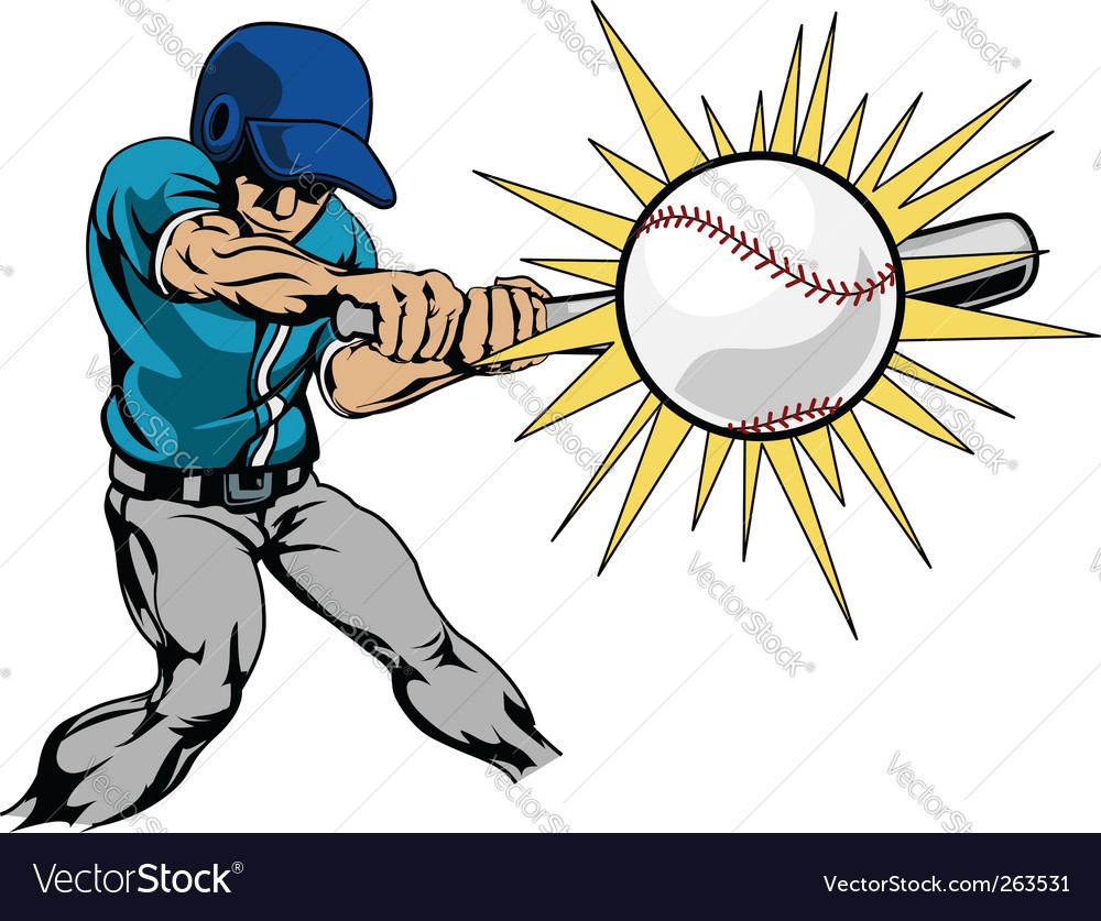 Baseball player Royalty Free Vector Image - VectorStock