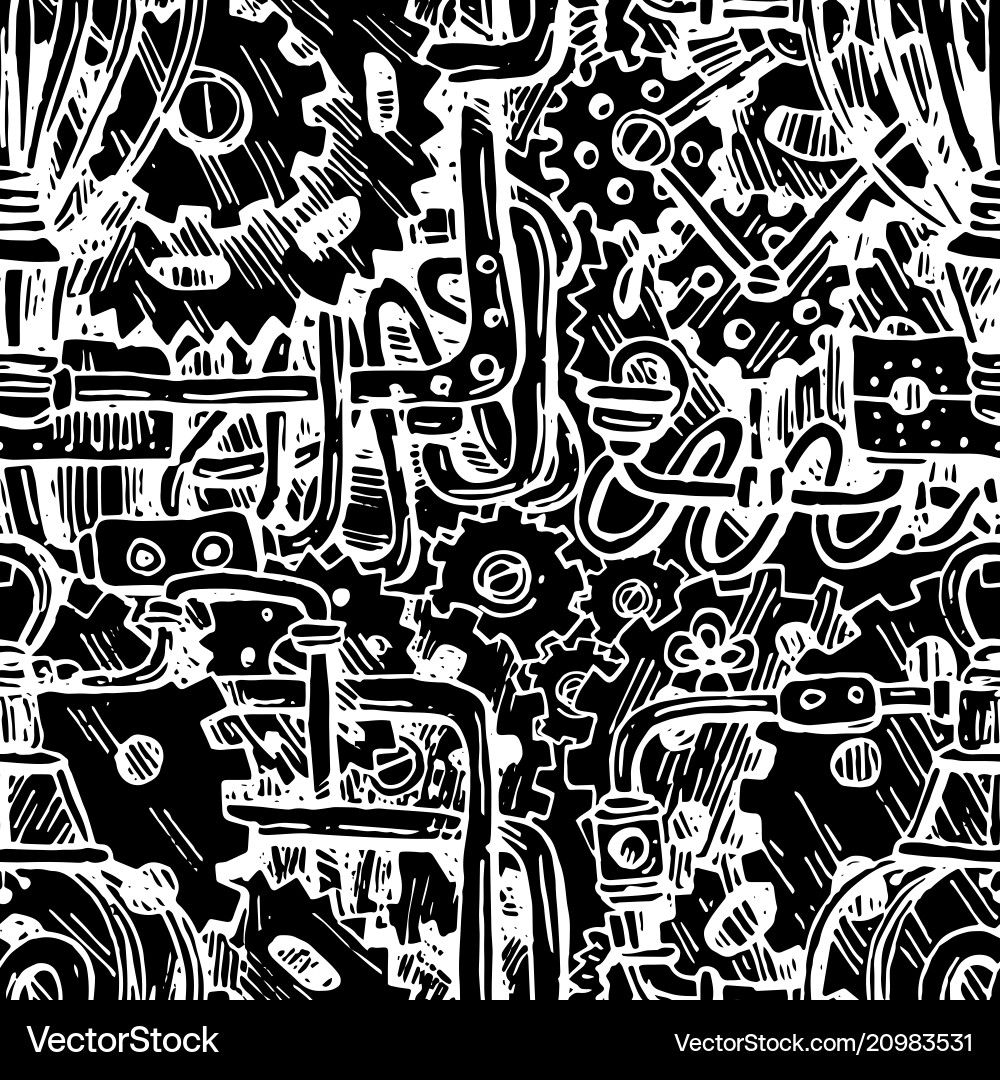 Steampunk style drawing Royalty Free Vector Image