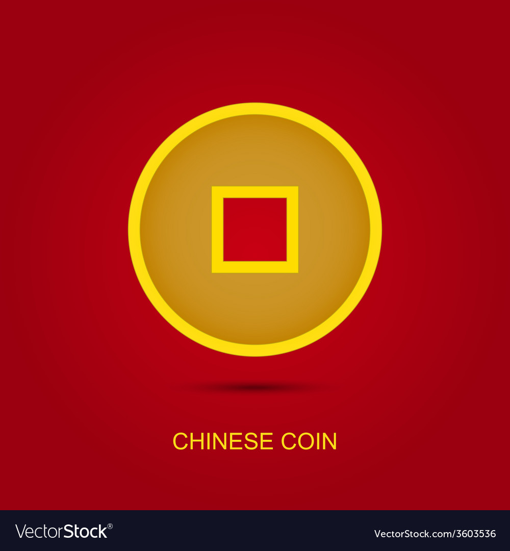 Chinese Coin Royalty Free Vector Image - VectorStock