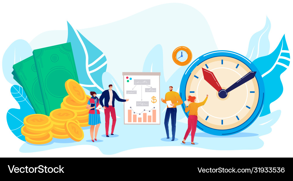 Money save concept cartoon Royalty Free Vector Image