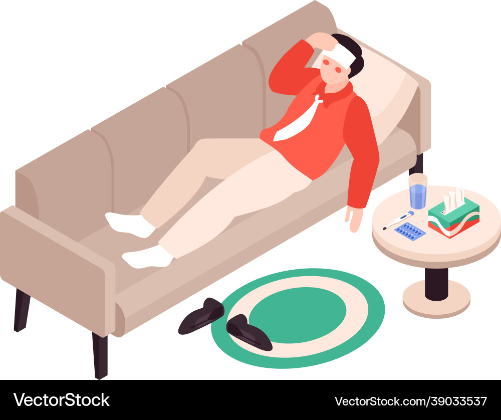 Got cold home composition Royalty Free Vector Image