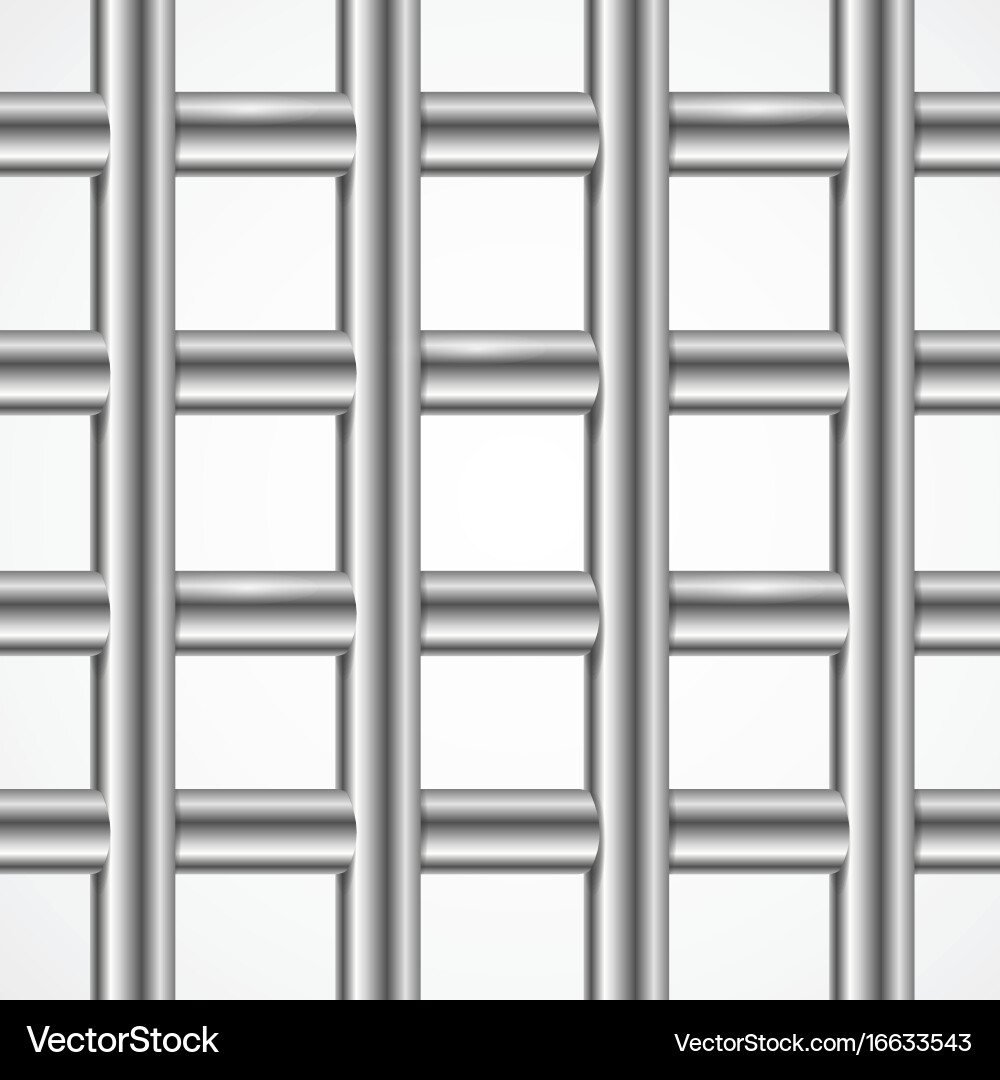 Square iron cage prison or jail bars Royalty Free Vector