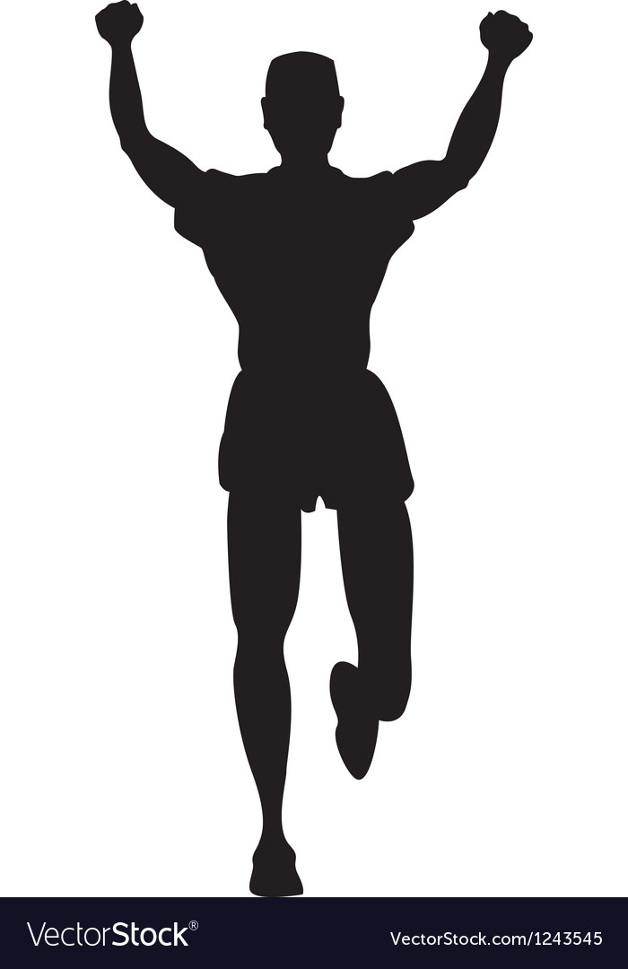 Runner Silhouette Free Vector