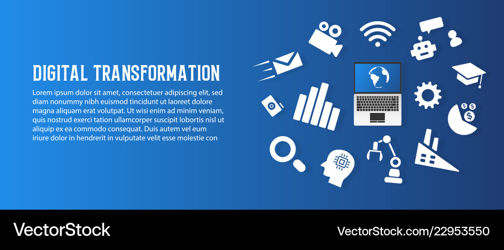 Digital transformation and new trend technology Vector Image