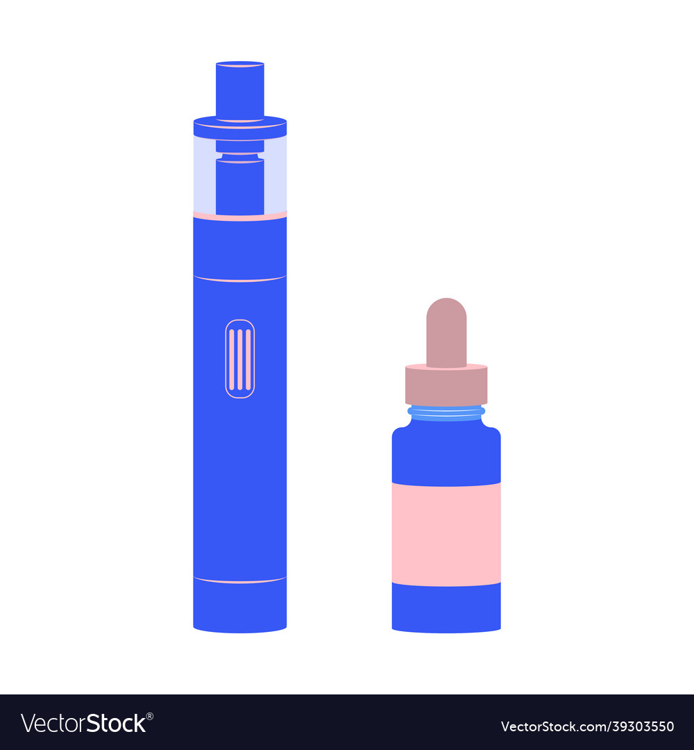 Vape flat composition Royalty Free Vector Image