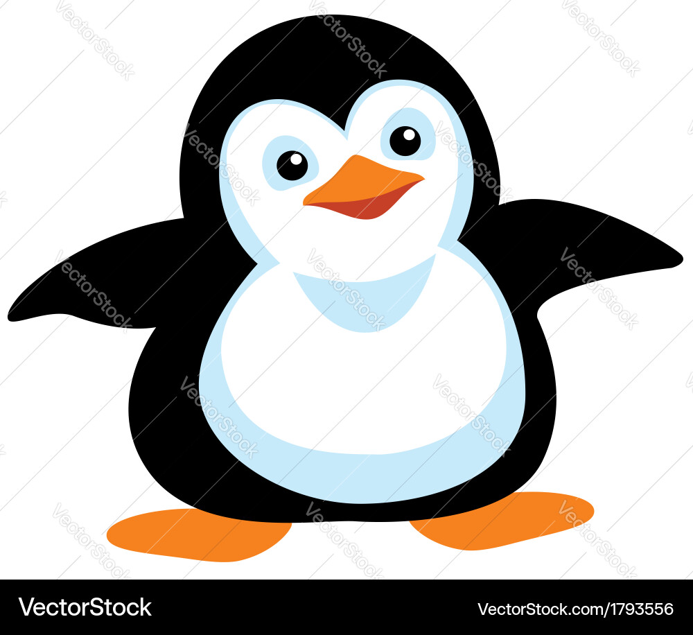 Cartoon penguin Royalty Free Vector Image - VectorStock