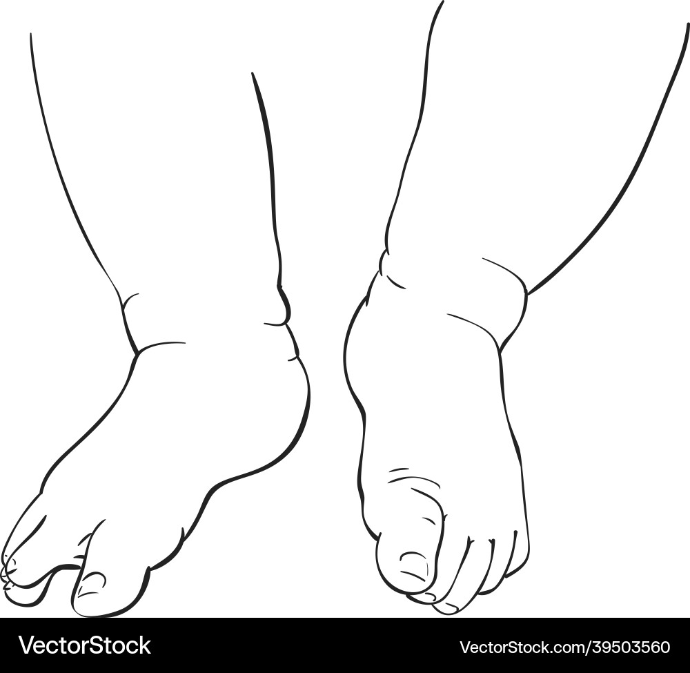Baby feet Royalty Free Vector Image - VectorStock