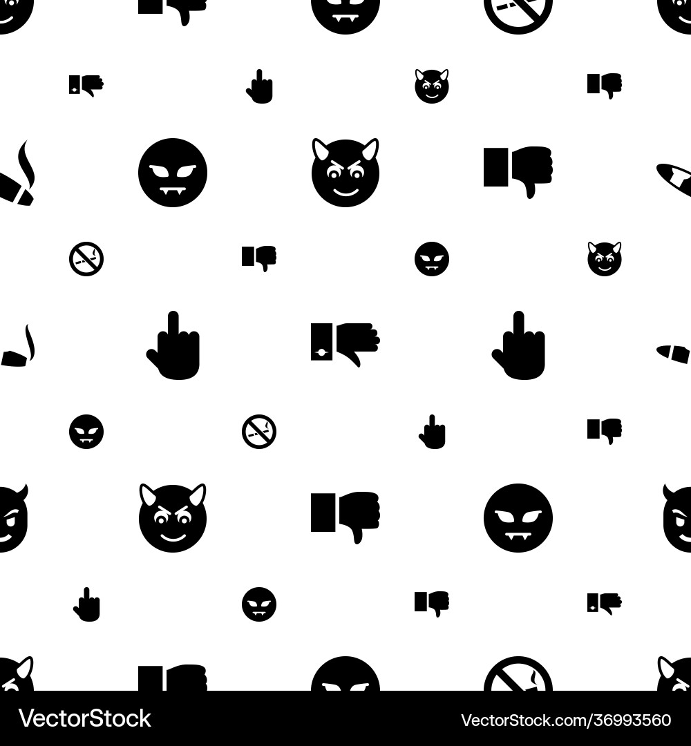 Bad icons pattern seamless white background Vector Image