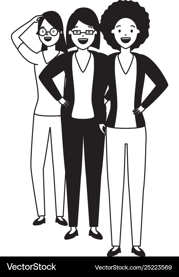 Diversity women group Royalty Free Vector Image