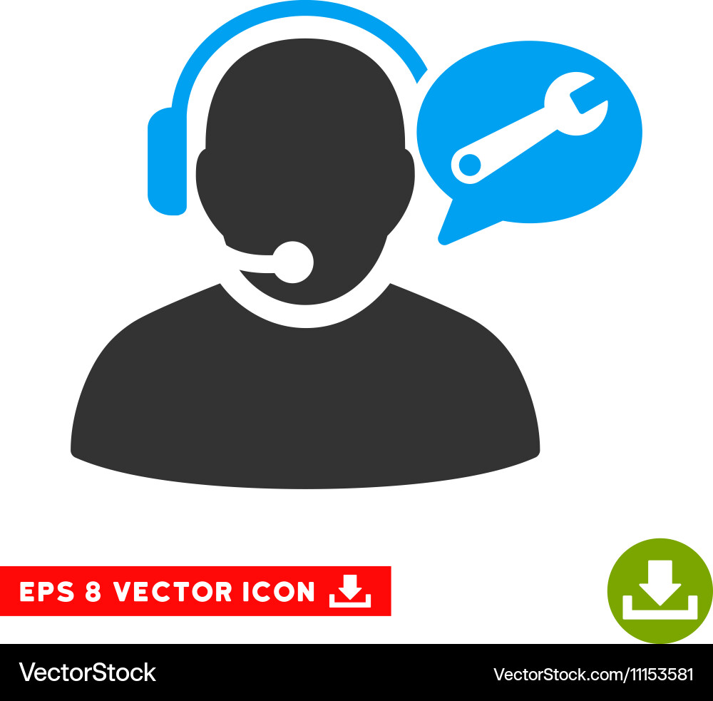 Operator service message eps icon Royalty Free Vector Image