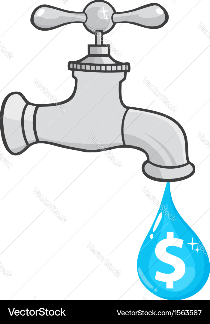 Cartoon tap Royalty Free Vector Image - VectorStock