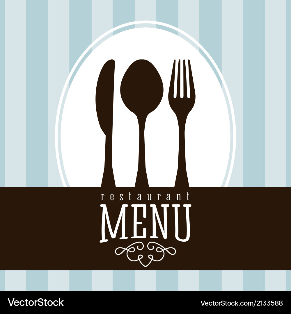 Menu design over lineal background Royalty Free Vector Image