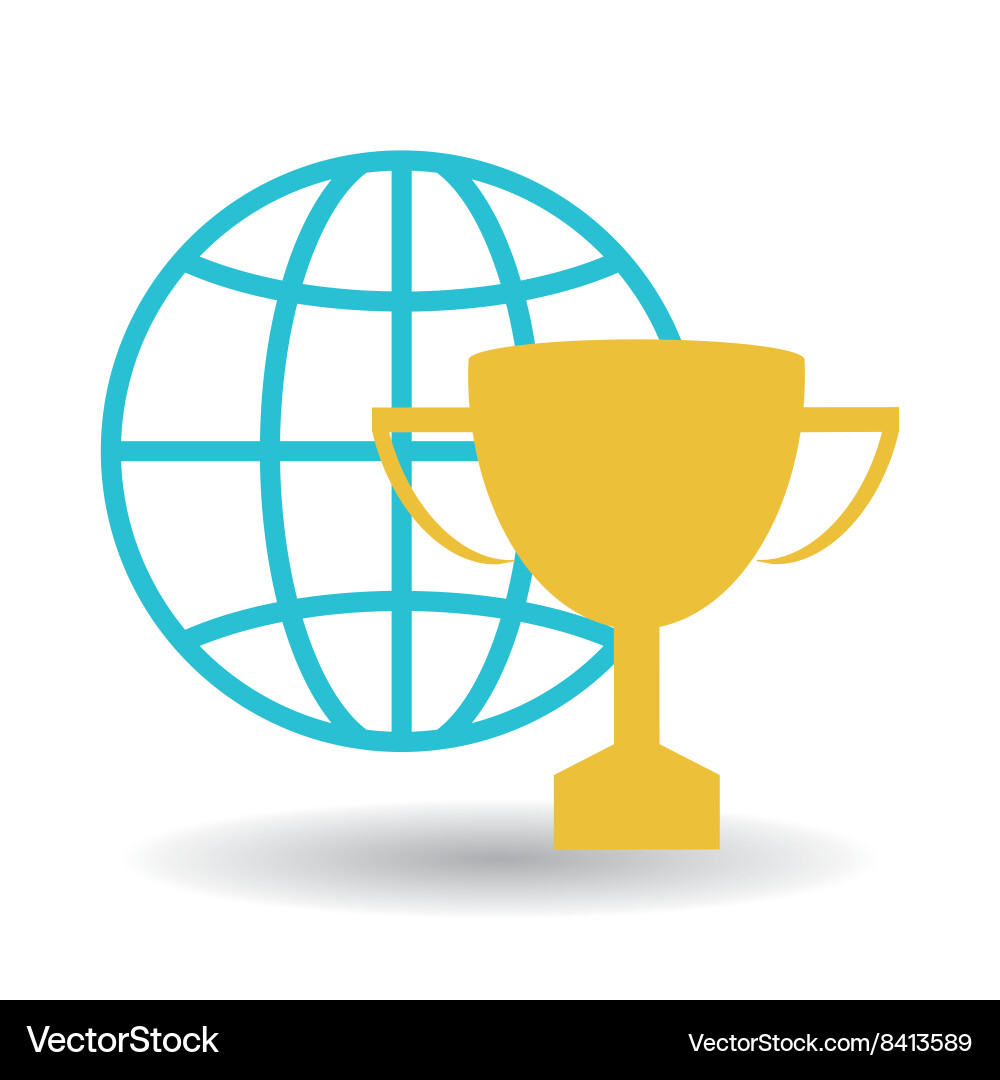 Graphic design of trophy Royalty Free Vector Image