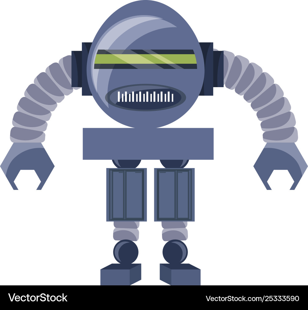 Cartoon robot icon Royalty Free Vector Image - VectorStock