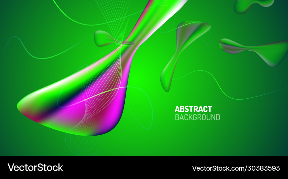 Fluid gradients abstract liquid bubble shapes Vector Image