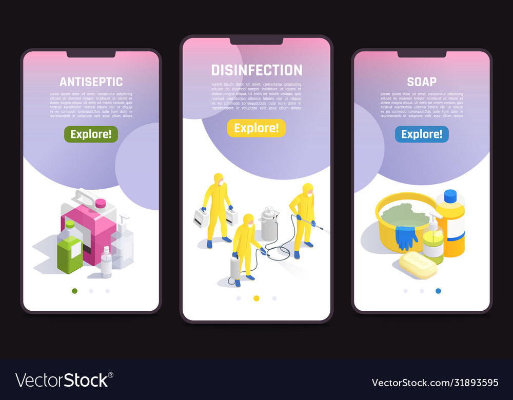 Sanitizing templates set Royalty Free Vector Image