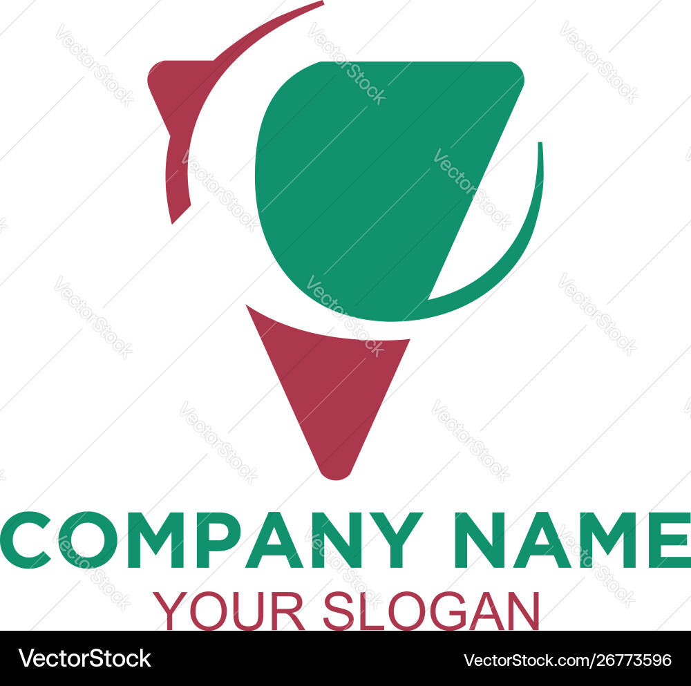 Simple vc logo design Royalty Free Vector Image