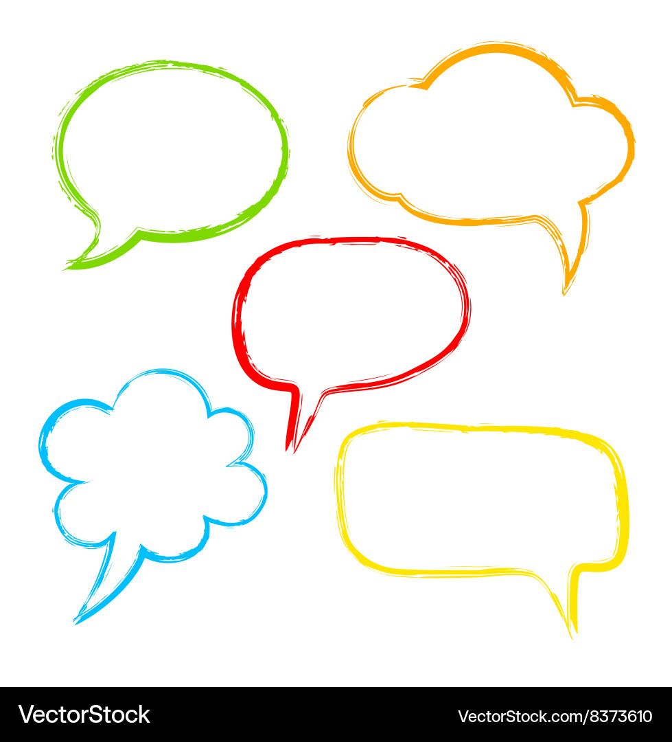 Colorful ink speech bubble Royalty Free Vector Image