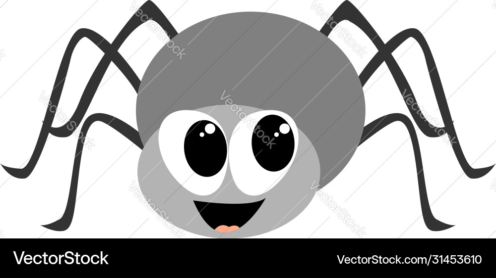 Smiling spider on white background Royalty Free Vector Image