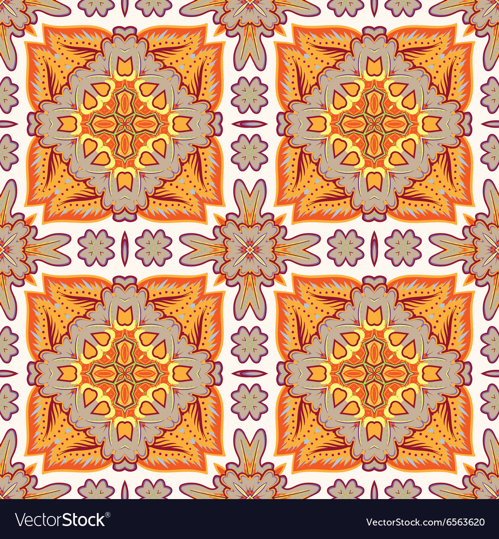 Gorgeous seamless patchwork pattern from moroccan Vector Image