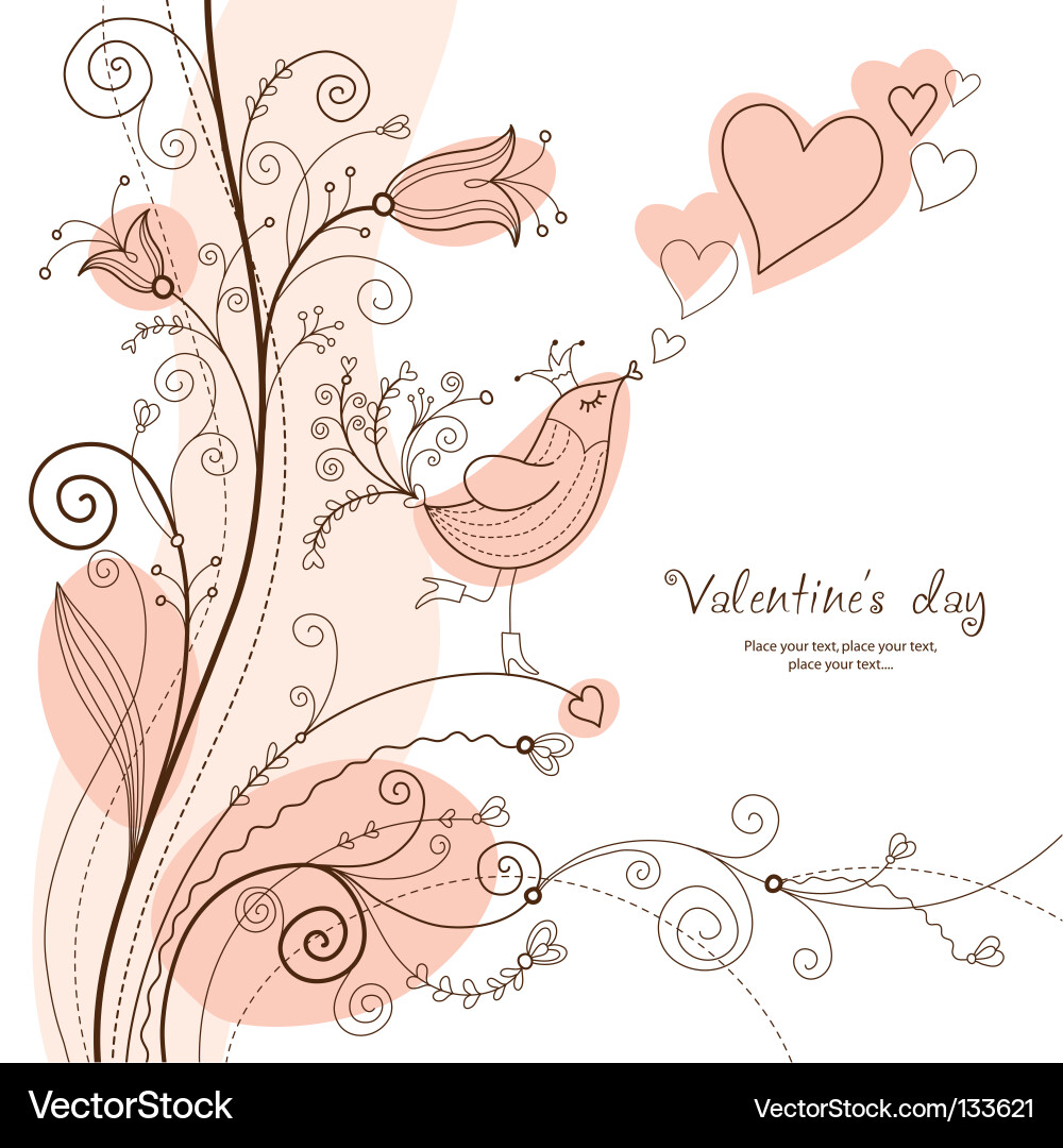Floral greeting card Royalty Free Vector Image