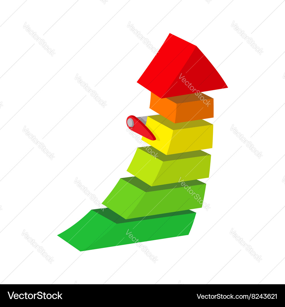 Moving up speed arrow icon cartoon style Vector Image