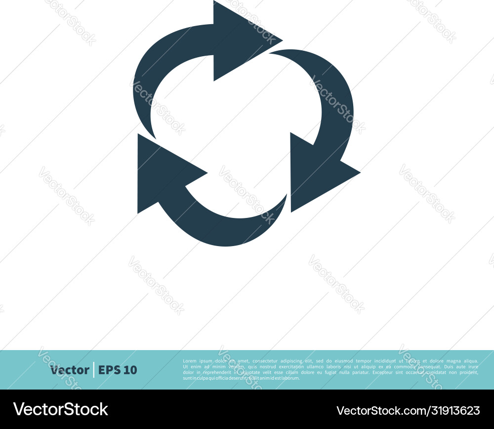 Circle arrows icon logo template design eps 10 Vector Image