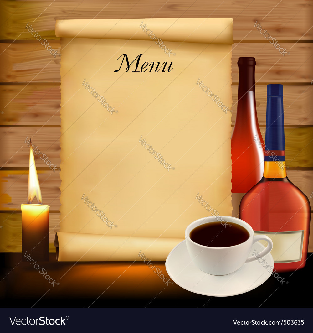 Background with menu Royalty Free Vector Image