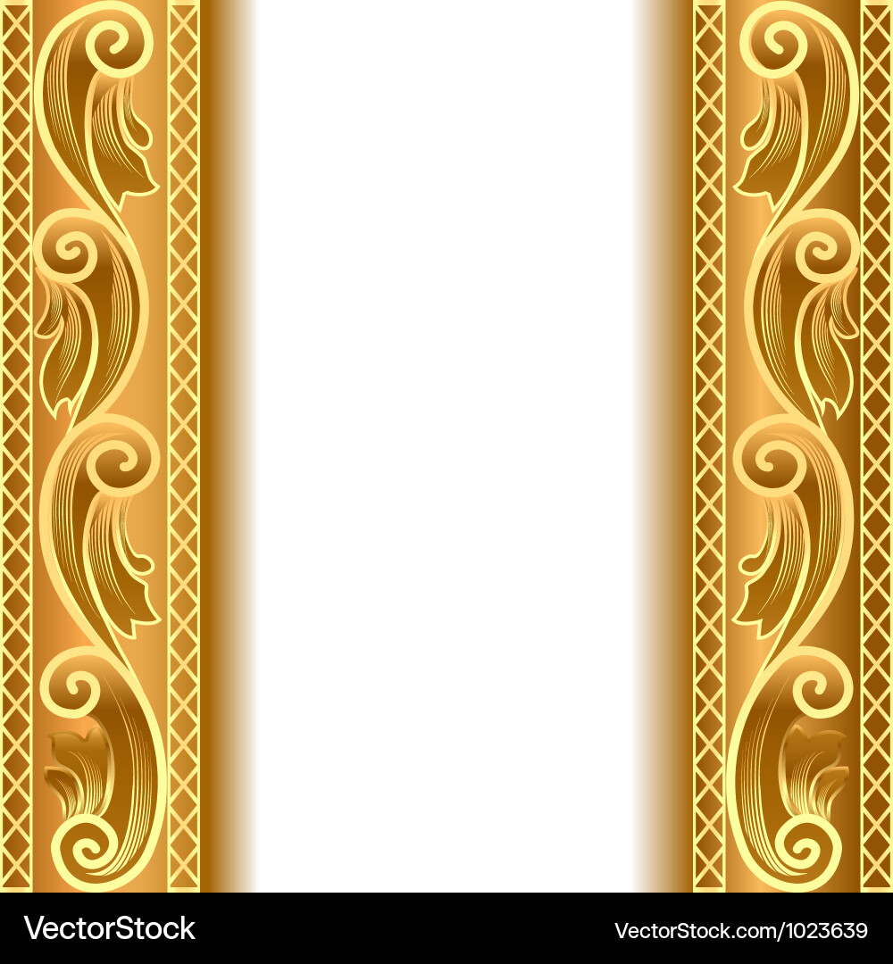Vintage Gold Strip Frame Royalty Free Vector Image