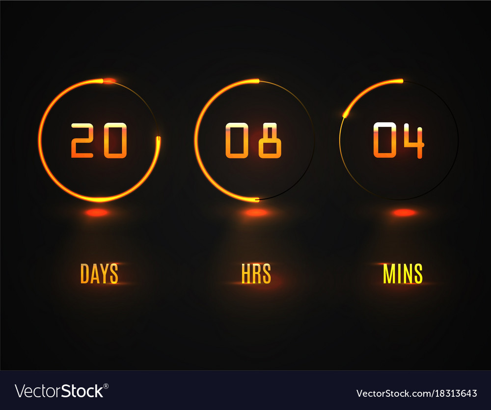Counter timer countdown website template Vector Image
