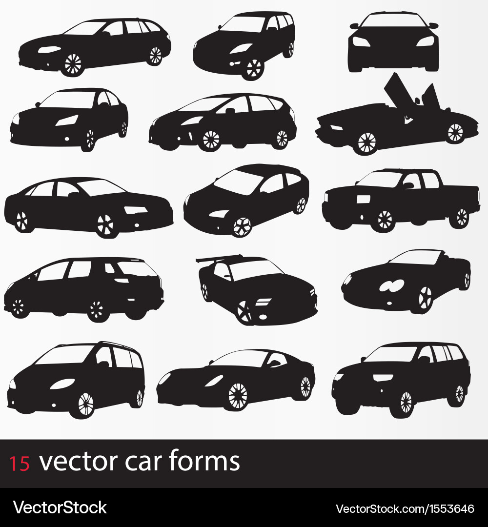 Cars silhouette Royalty Free Vector Image - VectorStock