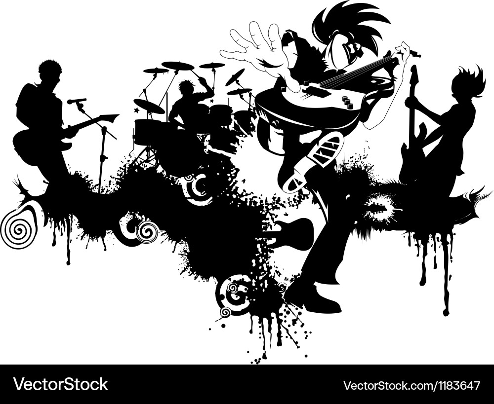 New punk rock graffiti Royalty Free Vector Image