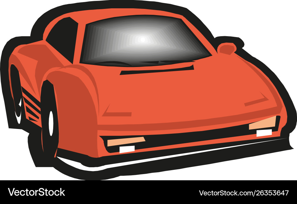 Red car icon on white background Royalty Free Vector Image