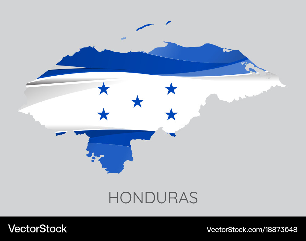 Map of honduras Royalty Free Vector Image - VectorStock