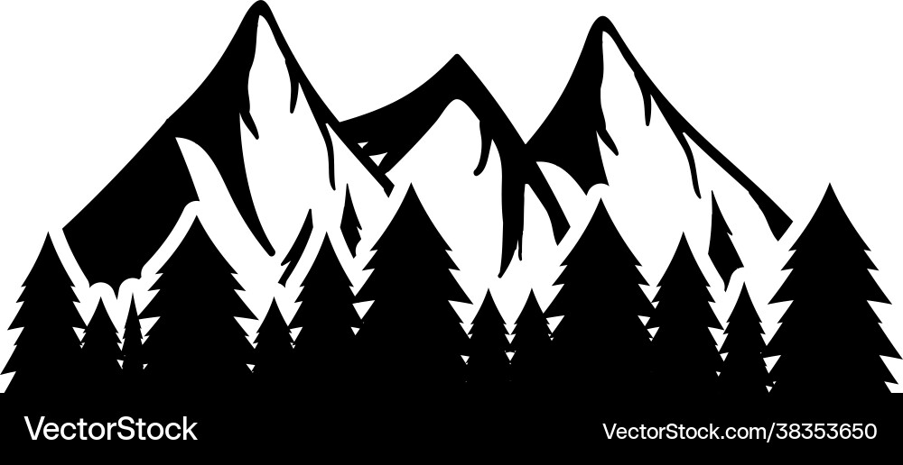 Mountain forest icon design template isolated Vector Image