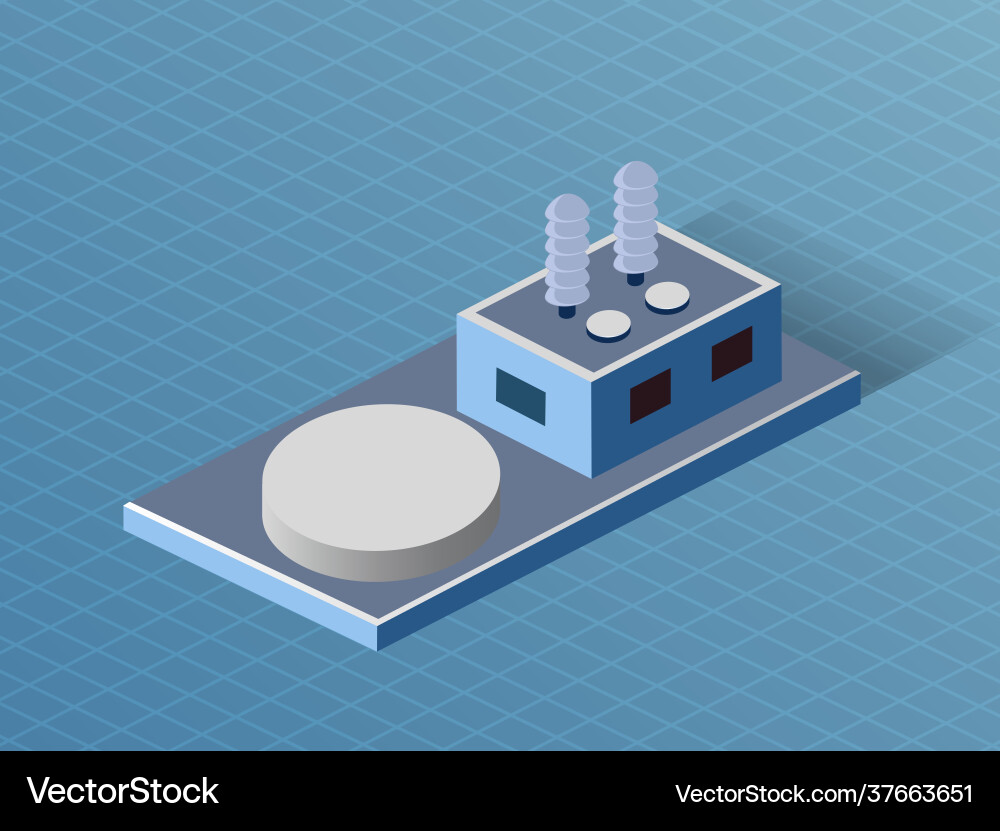 Building isometric 3d dimensional factory industry