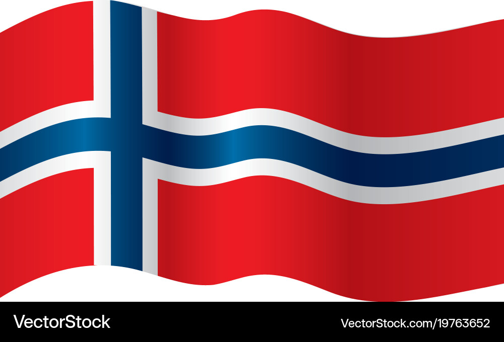 Norway flag Royalty Free Vector Image - VectorStock