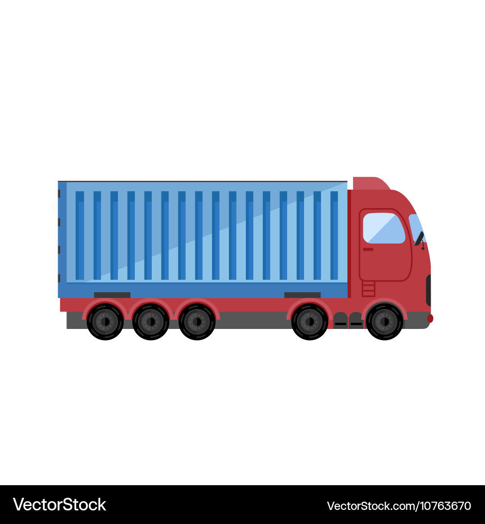 Container truck icon Royalty Free Vector Image
