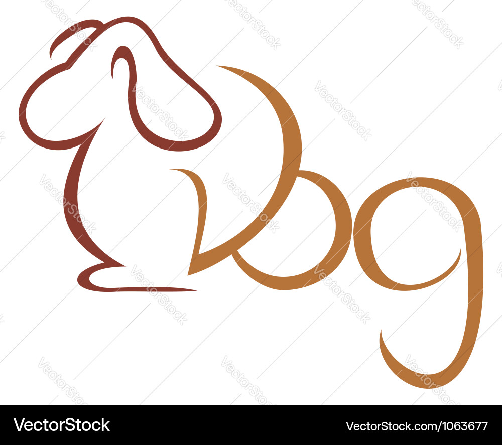 Dog symbol Royalty Free Vector Image - VectorStock