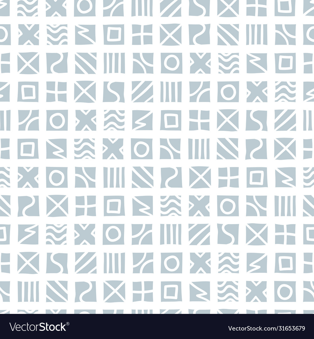 Fun hand drawn abstract seamless pattern creative Vector Image