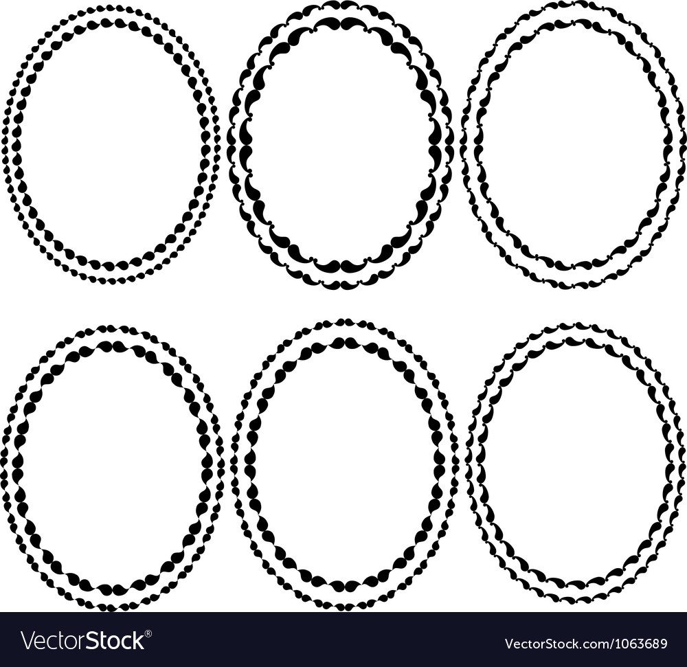 Frames oval Royalty Free Vector Image - VectorStock