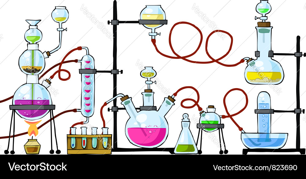 Chemical laboratory Royalty Free Vector Image - VectorStock