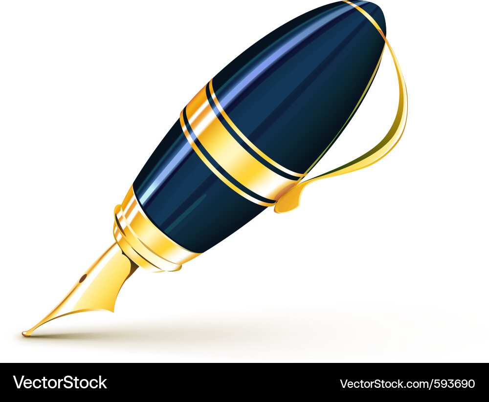 Elegant fountain pen Royalty Free Vector Image