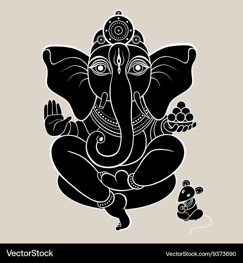 Hindu God Ganesha Royalty Free Vector Image - VectorStock