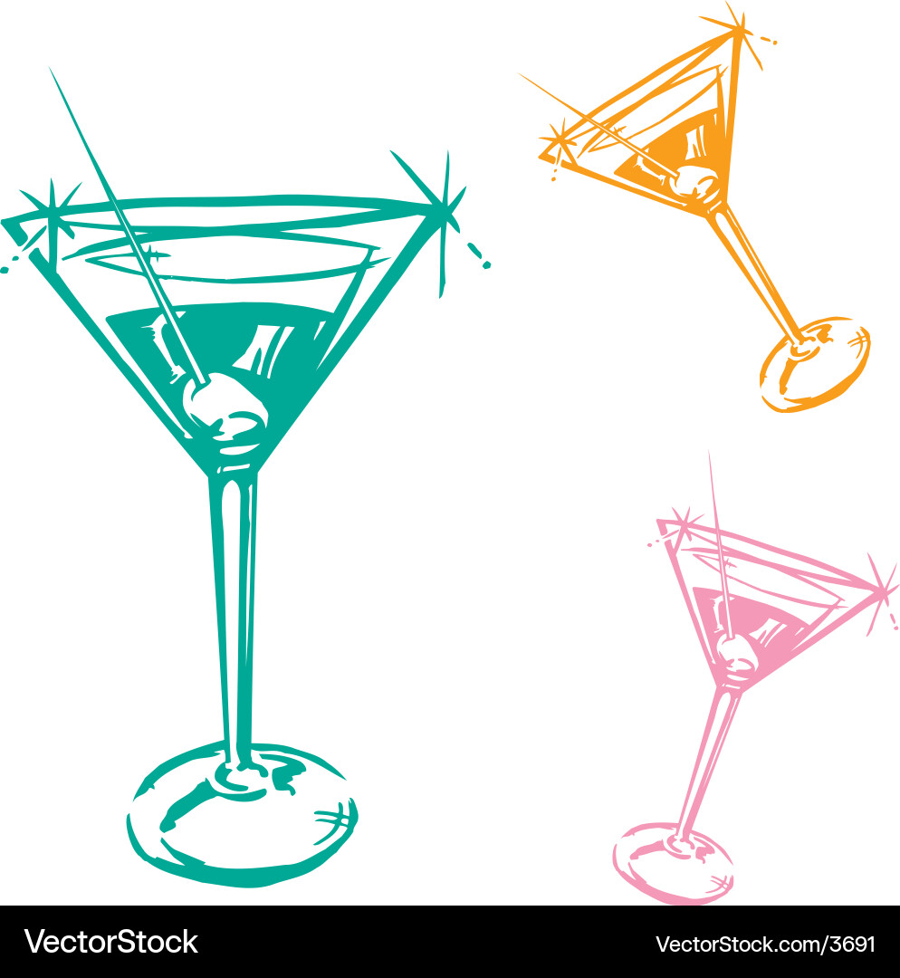Cocktail glass Royalty Free Vector Image - VectorStock