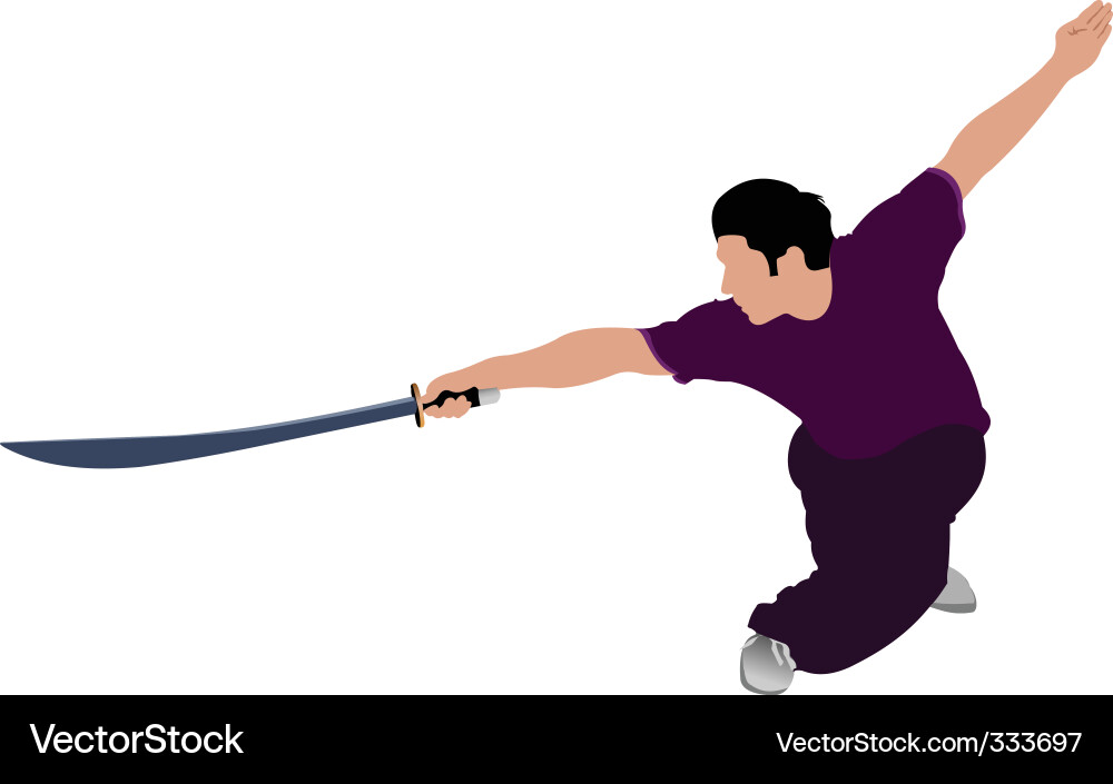 Wushu Master. Martial arts Royalty Free Vector Image
