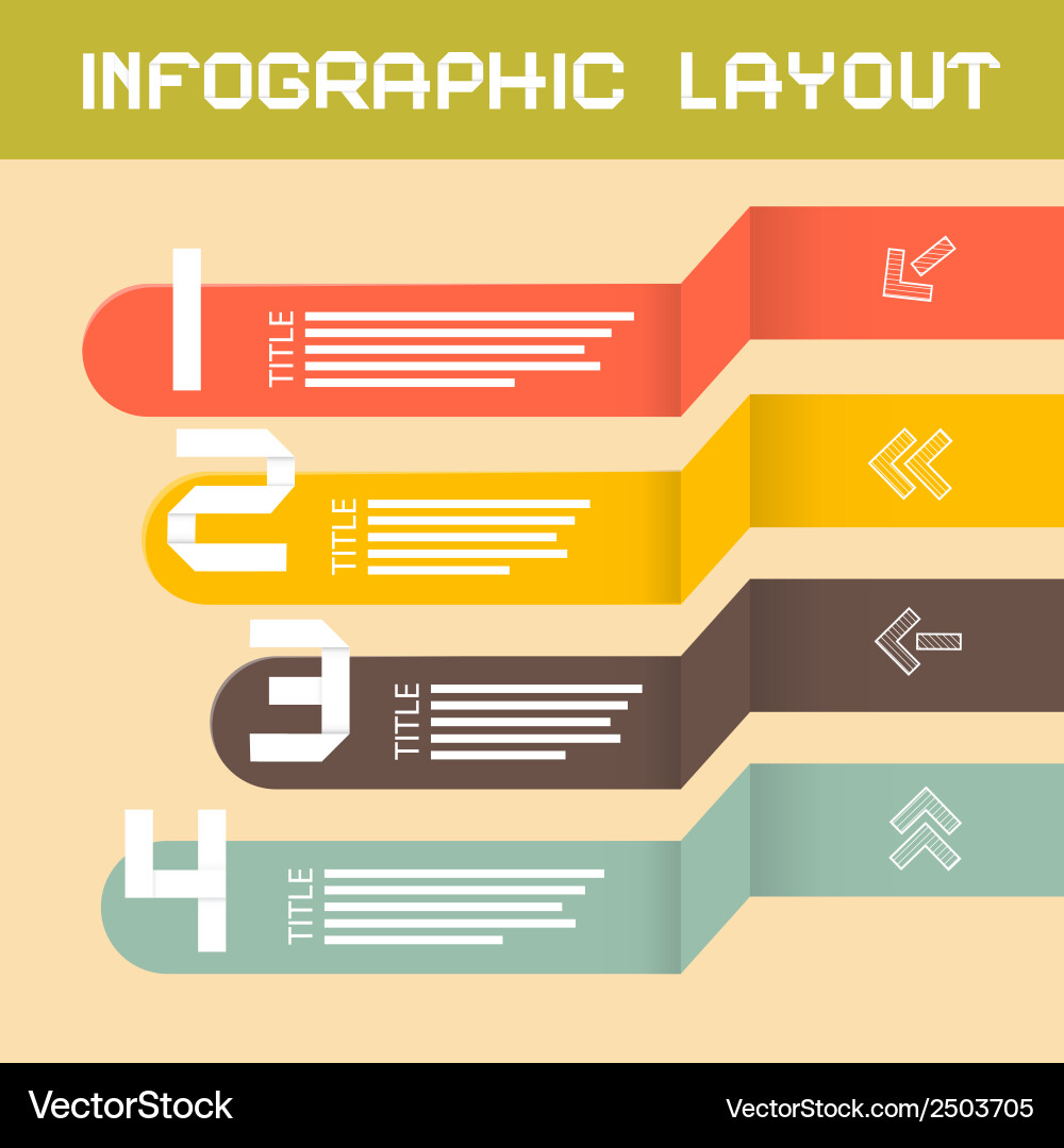 Paper infographics layout - template Royalty Free Vector