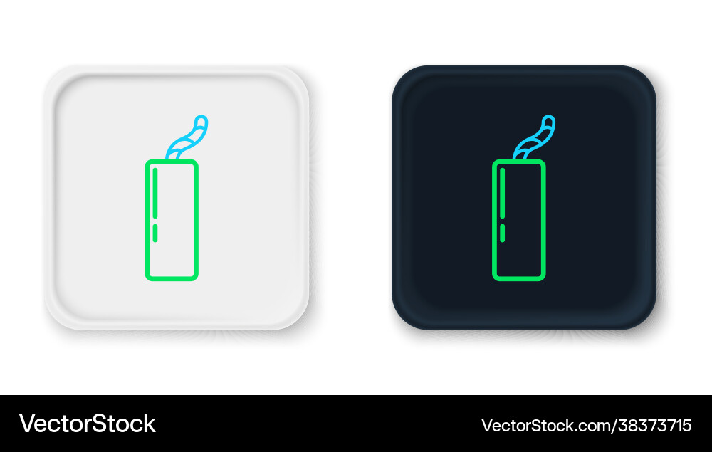 Line detonate dynamite bomb stick and timer clock Vector Image